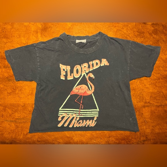 Tops | Thrashed Miami Florida Flamingo Crop Top | Poshmark